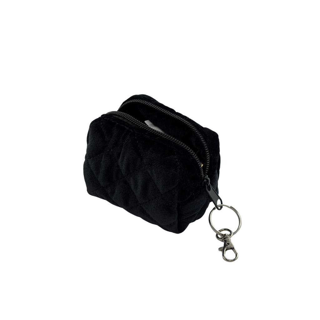 Salem Micro Keychain | Black Velvet Quilted Micro Keychain – Astala Luna